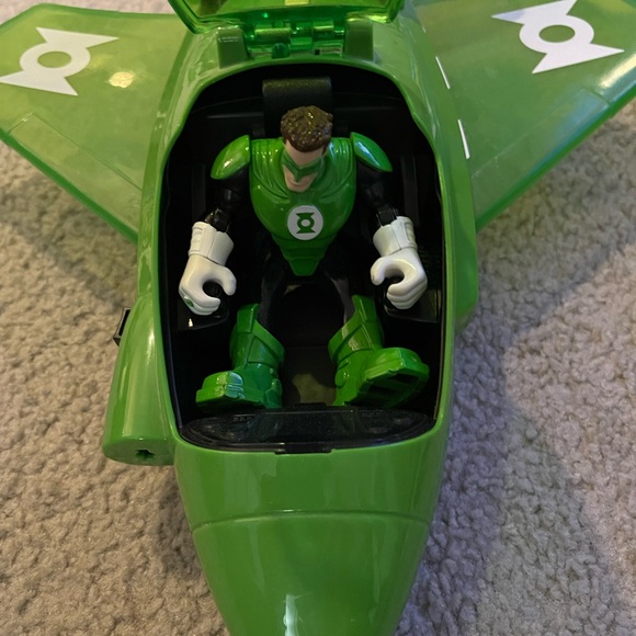 Toys | Dc Super Friends Hero World Vehicle Green Lantern Figure Jet ...